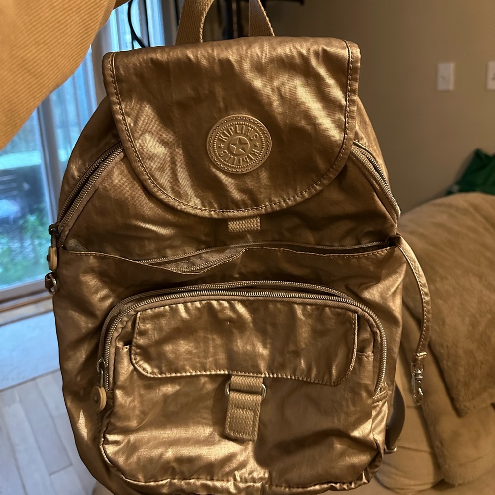 Kipling Backpack (Metalic Gold) - Gem